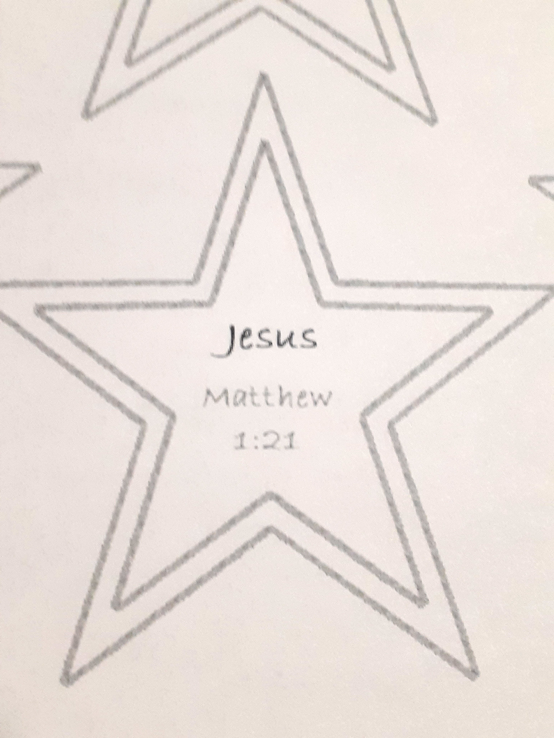 Names of Jesus Star Ornaments Printable 12 Names of Jesus Files ...