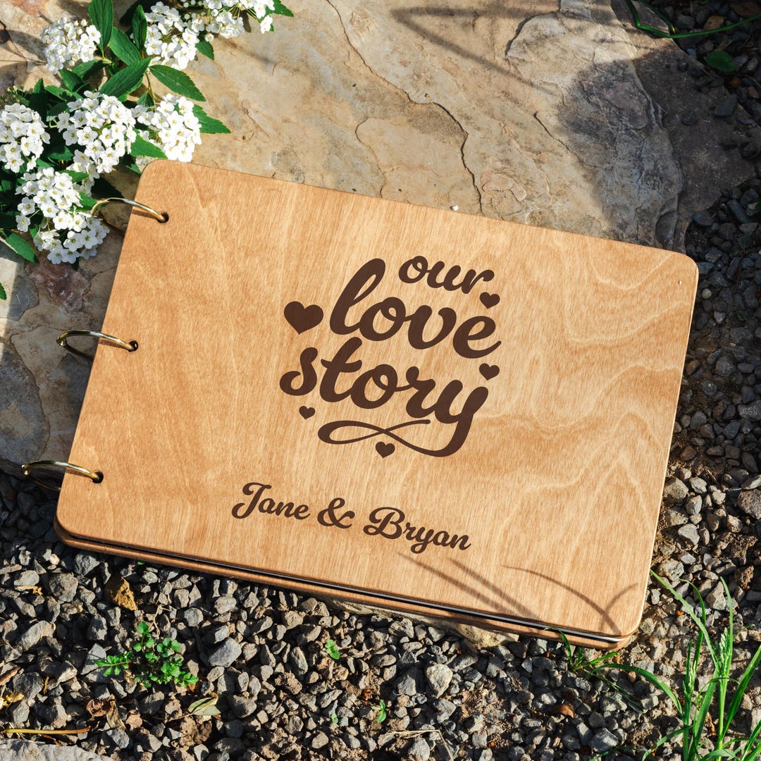 Personalized Unique Scrapbook for Girlfriend, Wooden Photo Album ...
