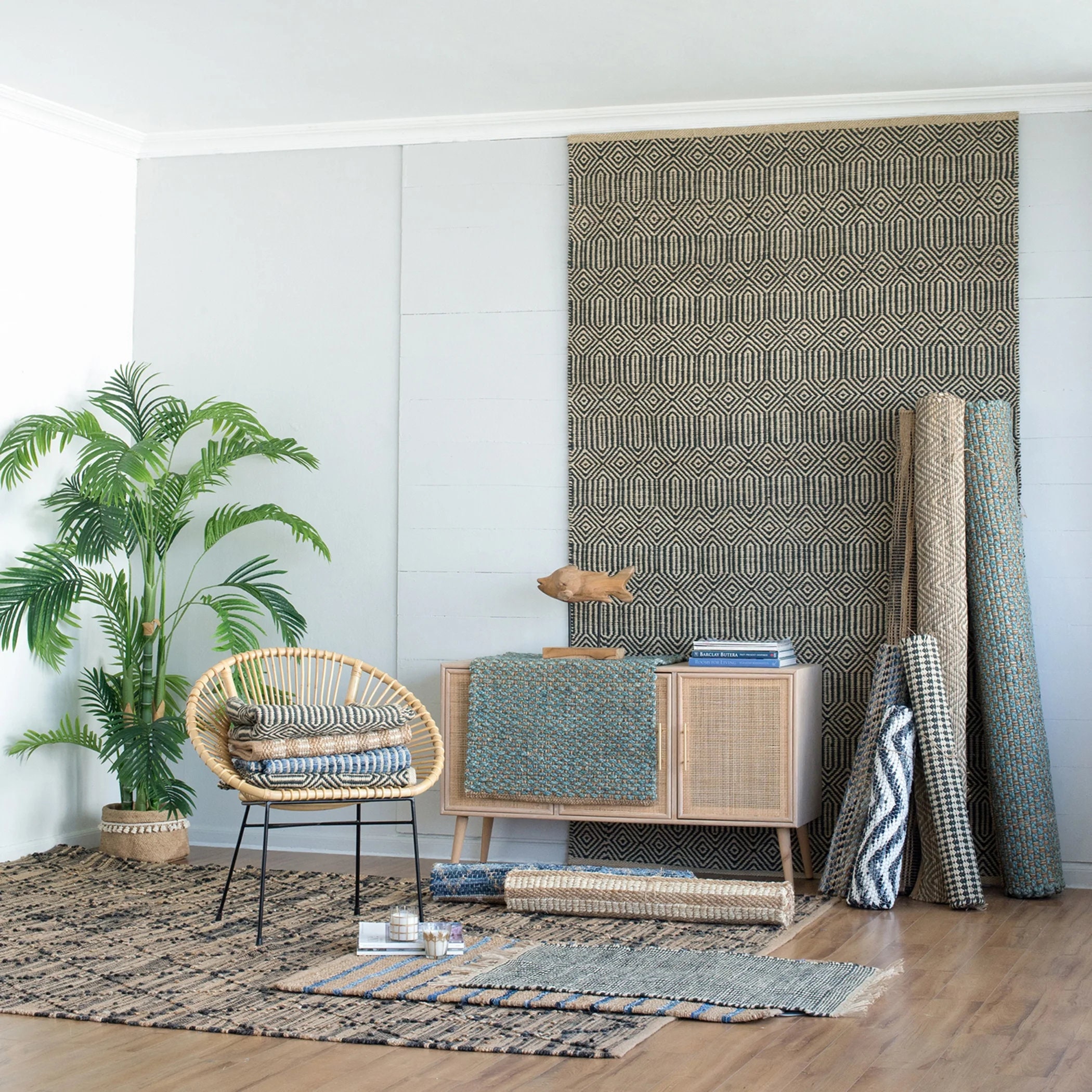 Geometric Jute Loop Shuttle Weave Durrie With Hamming for - Etsy
