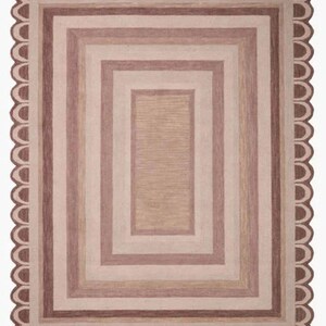 New Modern Hand Tufted Hooked Loop Pile Rug Handmade Luxury 100% Woolen ...