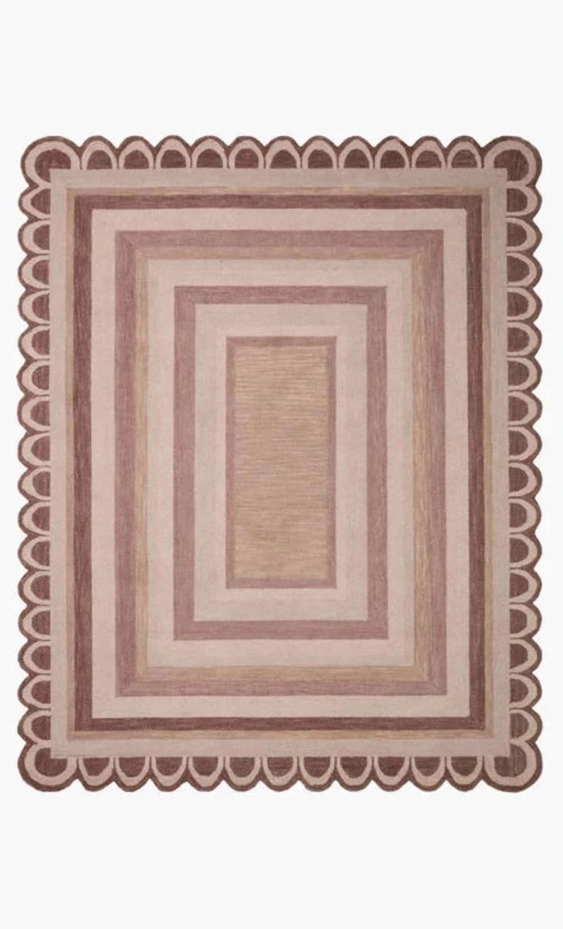 New Modern Hand Tufted Hooked Loop Pile Rug Handmade Luxury 100% Woolen ...