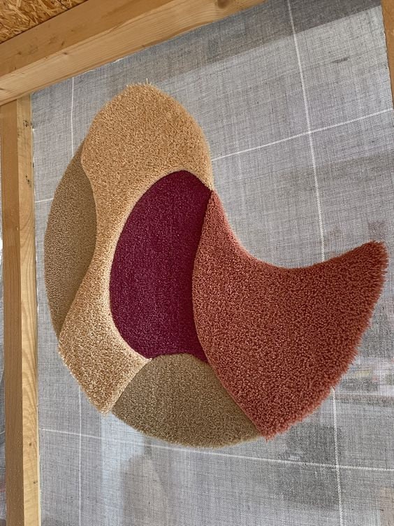 Hand Tufted Rug Circle Wool Handmade Area Rug Carpet for Home, Bedroom ...