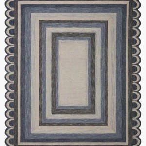 New Modern Hand Tufted Hooked Loop Pile Rug Handmade Luxury 100% Woolen ...