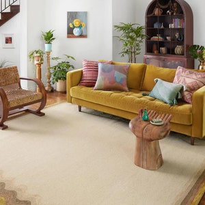 New Modern Hand Tufted Hooked Loop Pile Rug Handmade Luxury - Etsy