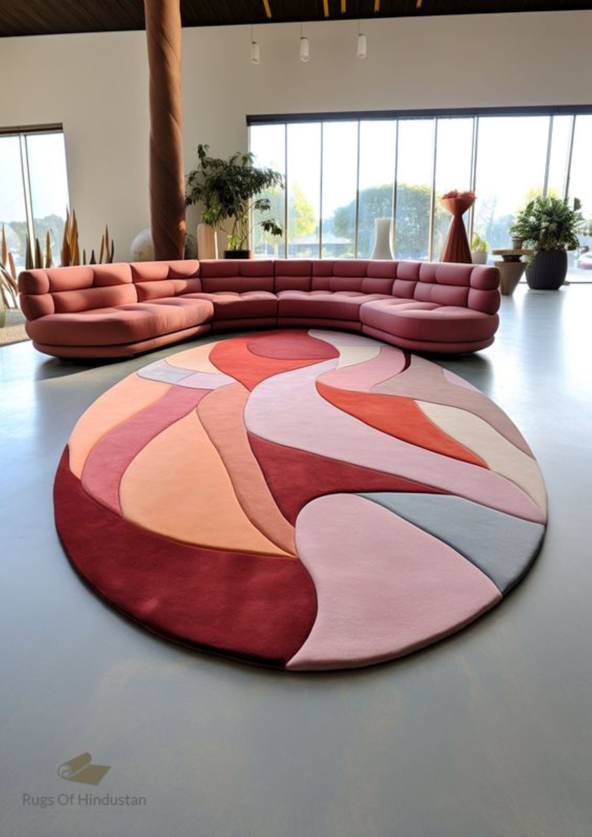 Hand Tufted Rug Circle Wool Handmade Area Rug Carpet for Home, Bedroom ...