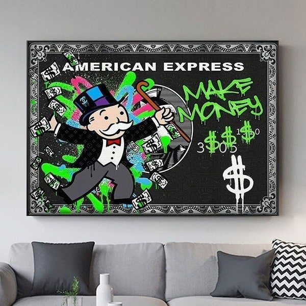 American Express Monopoly Art - Etsy