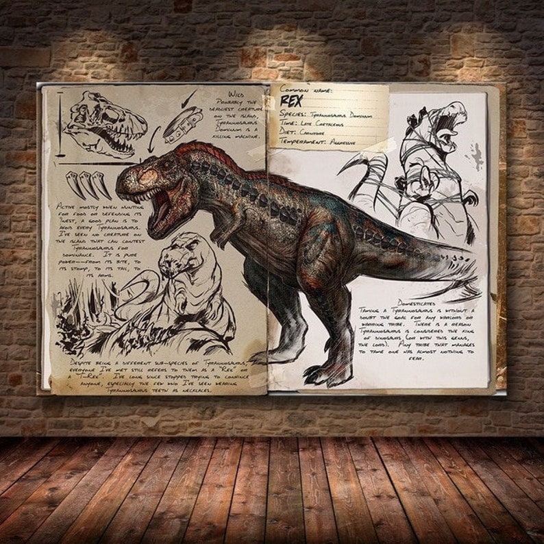 Ark Survival Evolved Canvas Poster Ark Survival Game Wall Art Ark Video ...