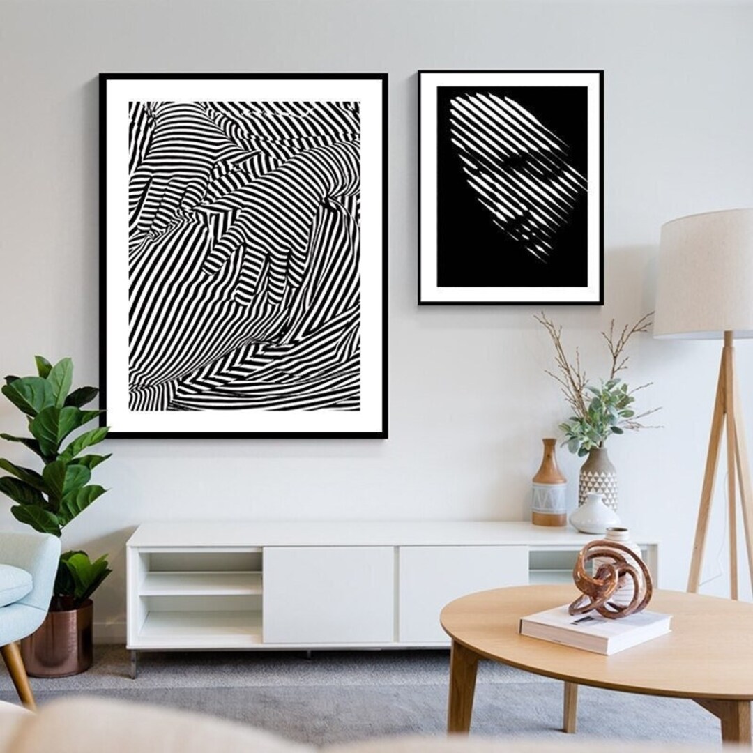 Postmodern Black and White Women Face Cuadros Abstract Figure Poster ...