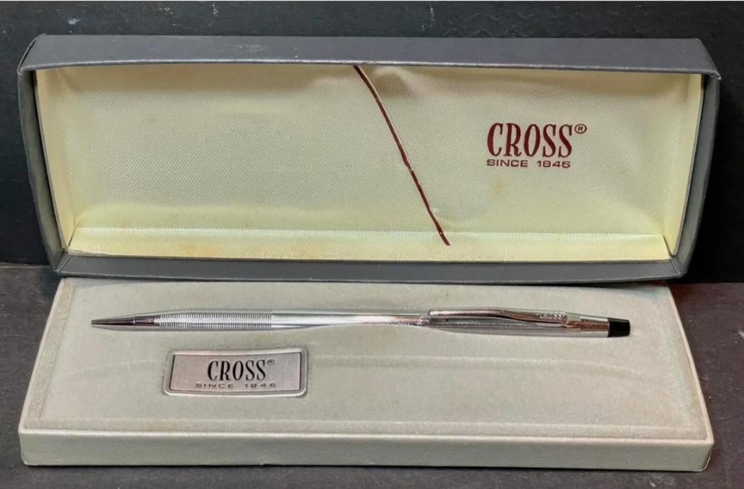 Vintage CROSS Classic Century Chrome Ballpoint Pen, Made in USA, in Box ...