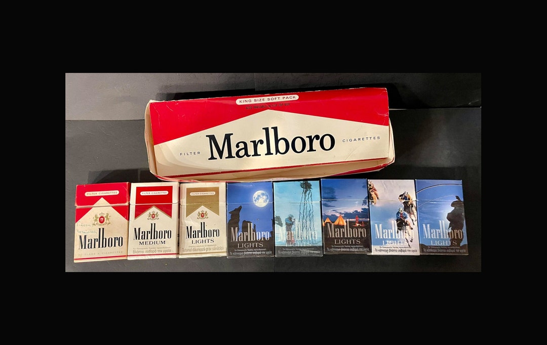 Vintage MARLBORO Cigarettes Lot of 8 Empty Packets With Soft - Etsy Denmark