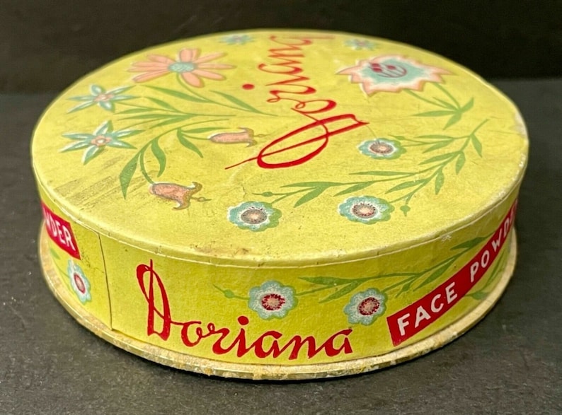 Vintage DORIANA American Type Face Powder 50s, Cardboard Art Deco Box ...