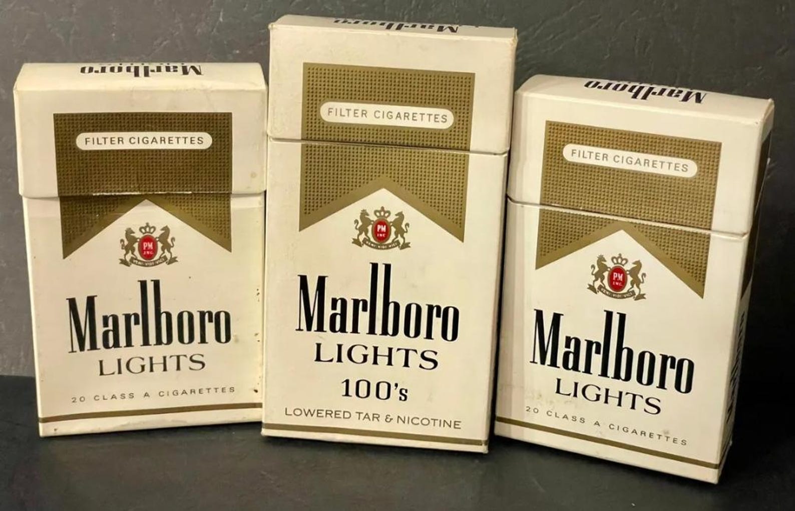 Vintage MARLBORO Lights Cigarettes Lot of 3 Empty Packets for ...
