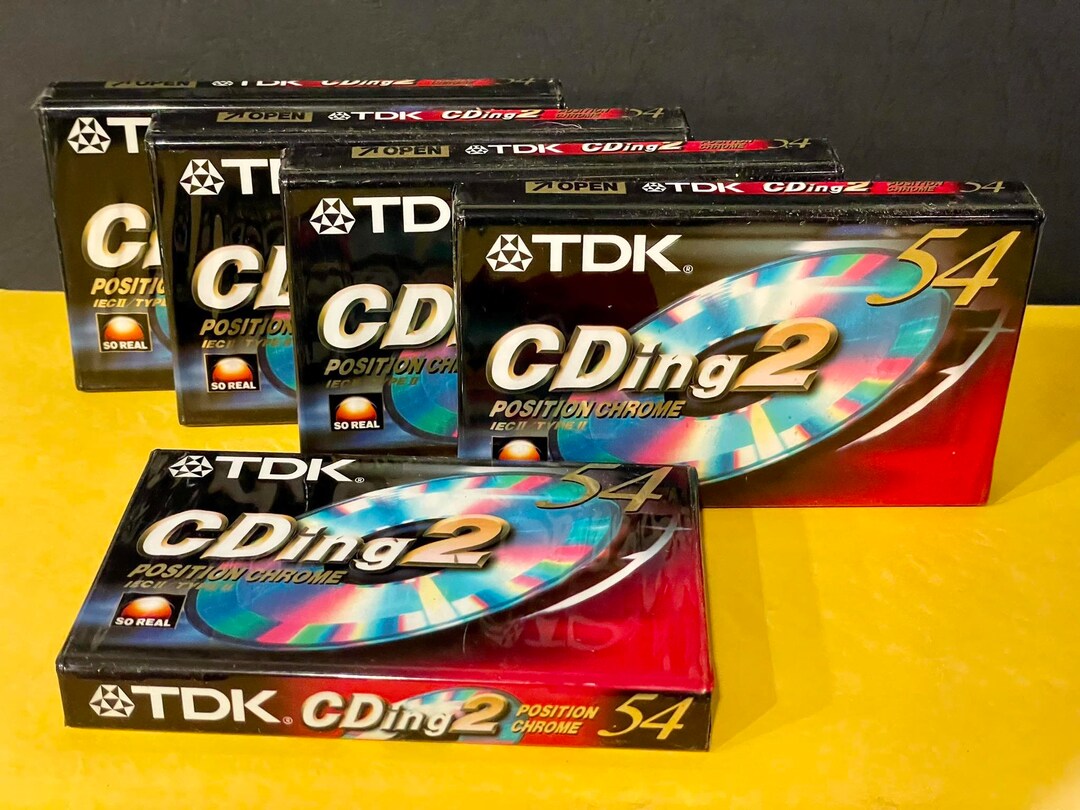 Lot of 5 TDK Cding 2 / 54 Chrome Type II Audio Blank Cassette Sealed NOS - Etsy