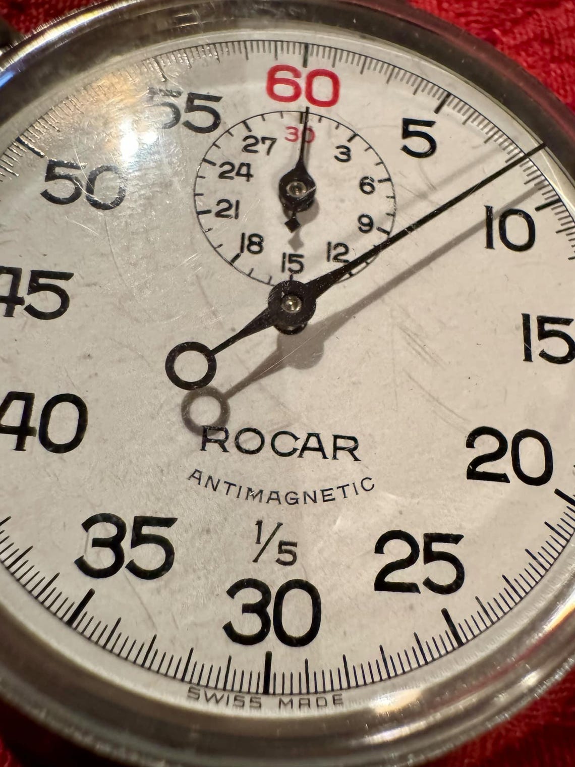 Vintage Swiss Made Rocar Stop Pocket Watch 1/5 (working) - Etsy