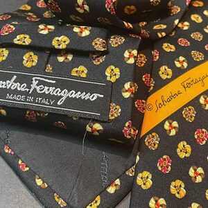 Vintage Original SALVATORE FERRAGAMO Men’s Silk Tie, Made in Italy, 100 ...