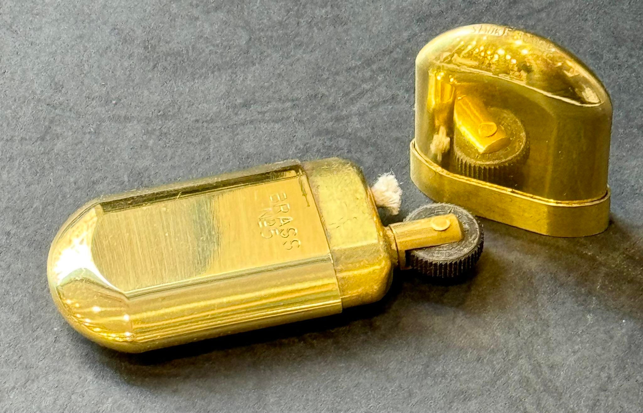 Vintage BRASS No 5 Trench Petrol Cigarette Lighter, Unused With New ...