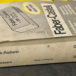 Vintage FABER-CASTELL Combi Eraser (box of 40) 7070-40 in Original Box ...
