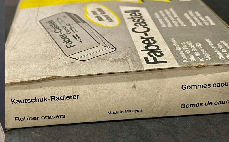 Vintage FABER-CASTELL Combi Eraser box of 40 7070-40 in Original Box ...