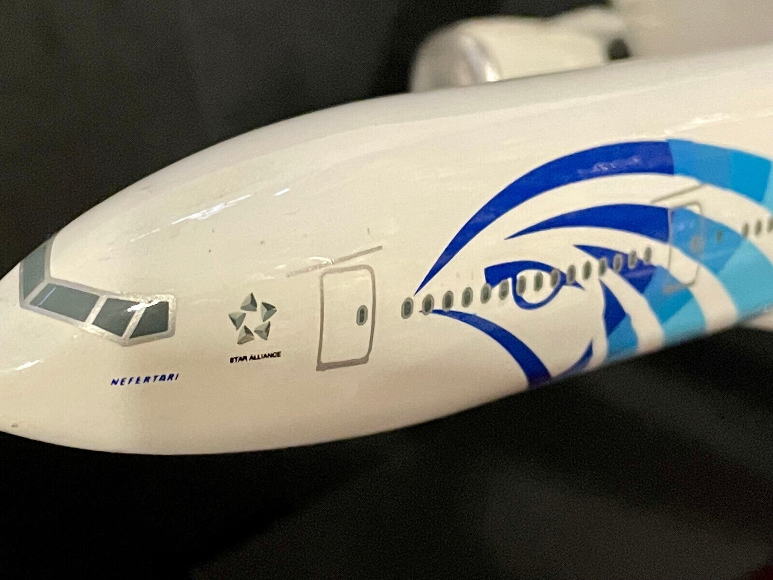 EGYPT AIR Boeing-777 Passenger Airplane Model 31cm Plane Metal & Wood ...