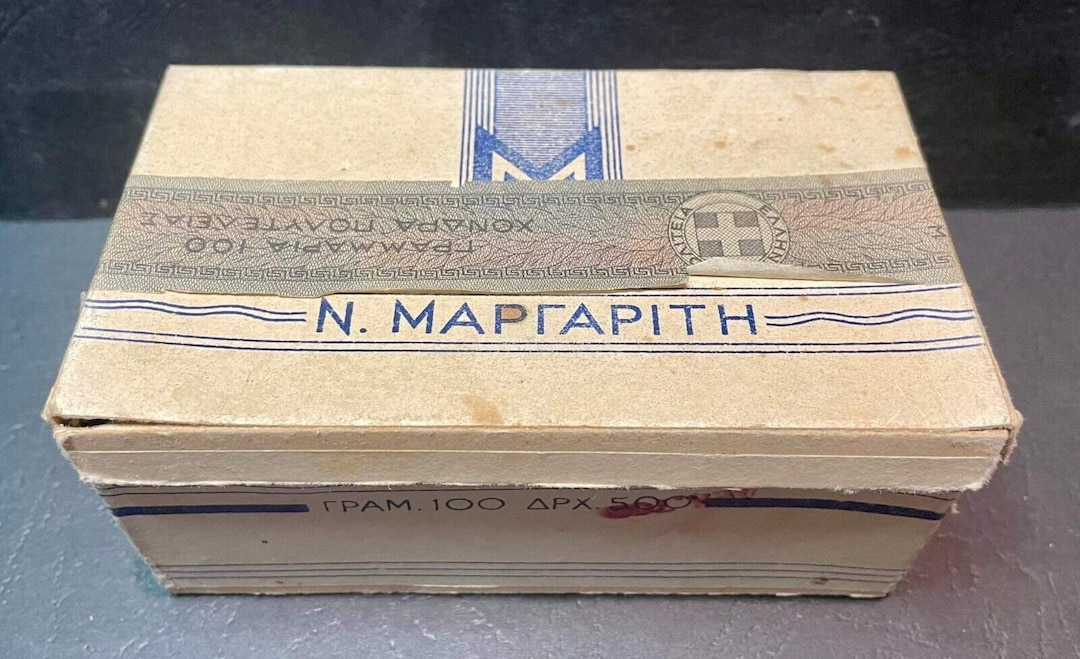 Vintage Greek Cigarettes Tobacco Cardboard Packet N. MARGARITI, 40's ...