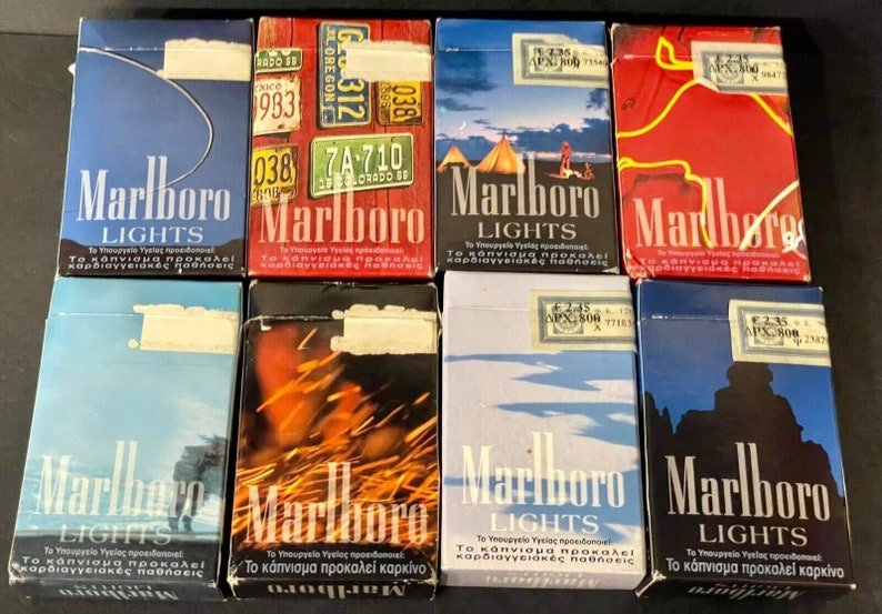 Vintage MARLBORO Cigarettes Lot of 8 Empty Special Edition Packets for ...