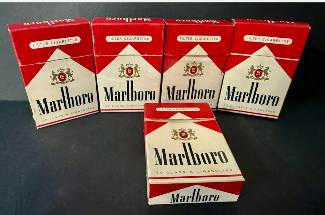 Vintage MARLBORO Cigarettes Lot of 5 Empty Packets for Collection - Etsy