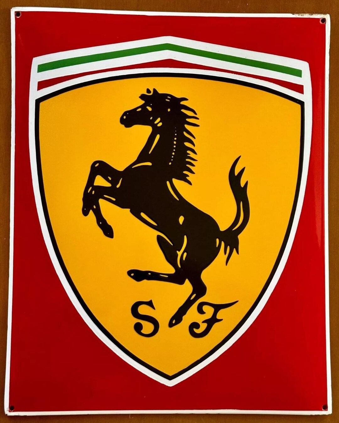 Vintage FERRARI Enamel Porcelain Metal Advertising Sign 40x50cm - Etsy