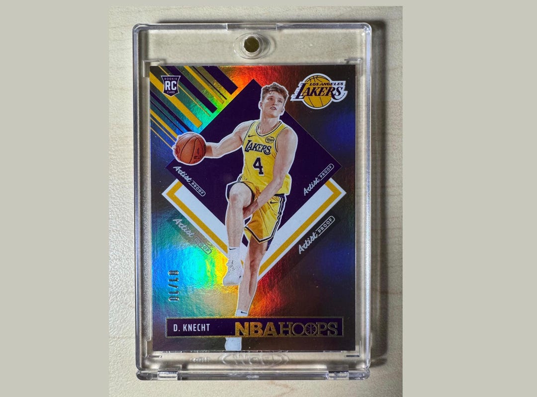 2024-25 Panini NBA Hoops Dalton Knecht Gold 1/10 Rookie RC Lakers Artist Proof - Etsy
