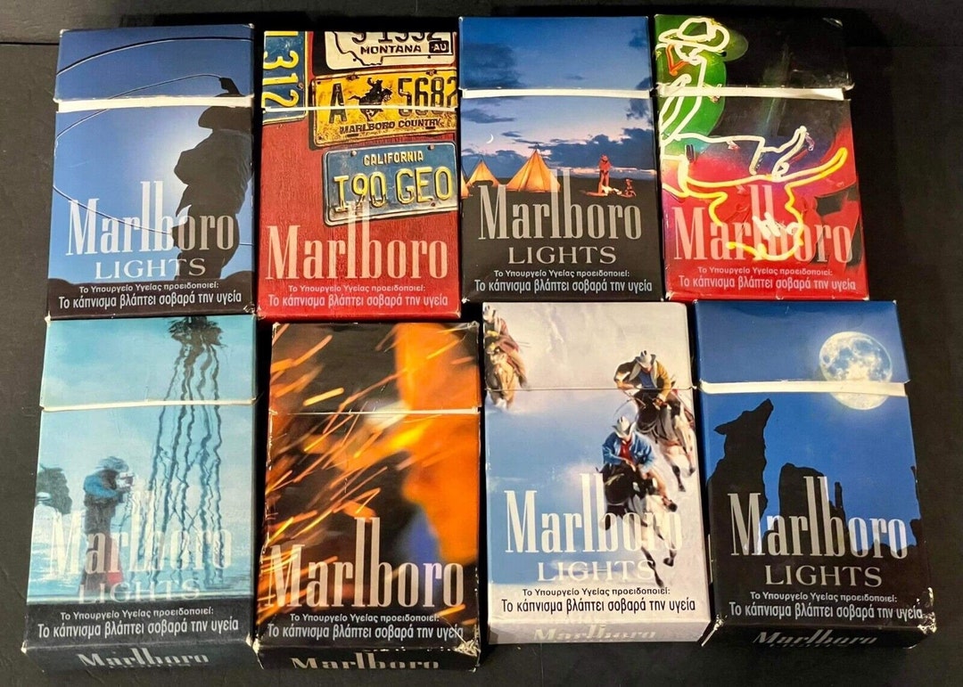 Vintage MARLBORO Cigarettes Lot of 8 Empty Special Edition Packets for ...