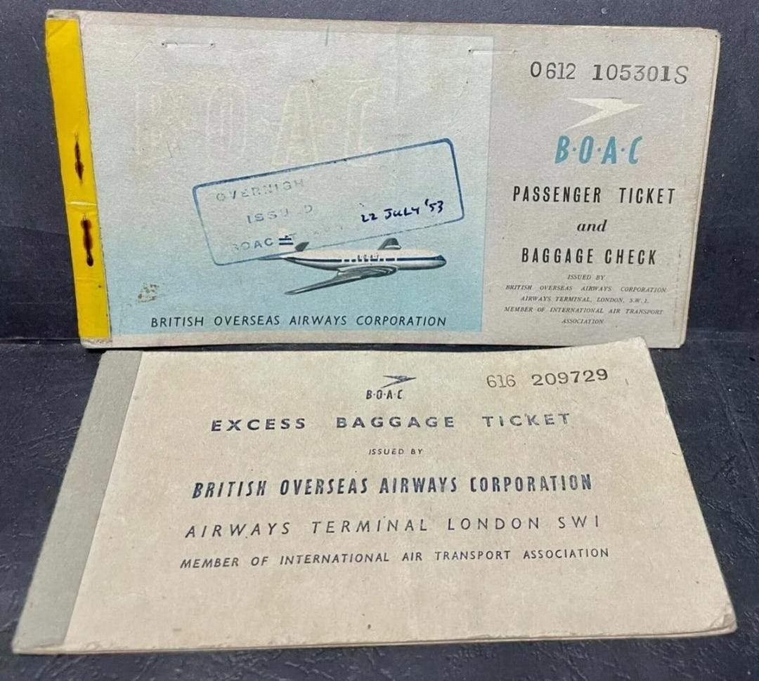 BEA, British European Airways, Vintage Travel Decal Luggage Label (lot ...