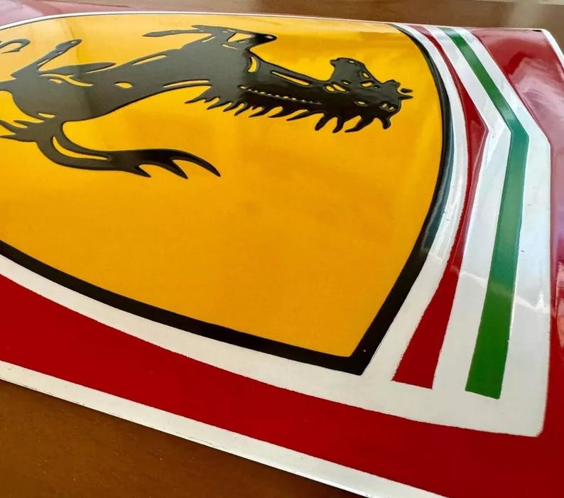 Vintage FERRARI Enamel Porcelain Metal Advertising Sign 40x50cm - Etsy