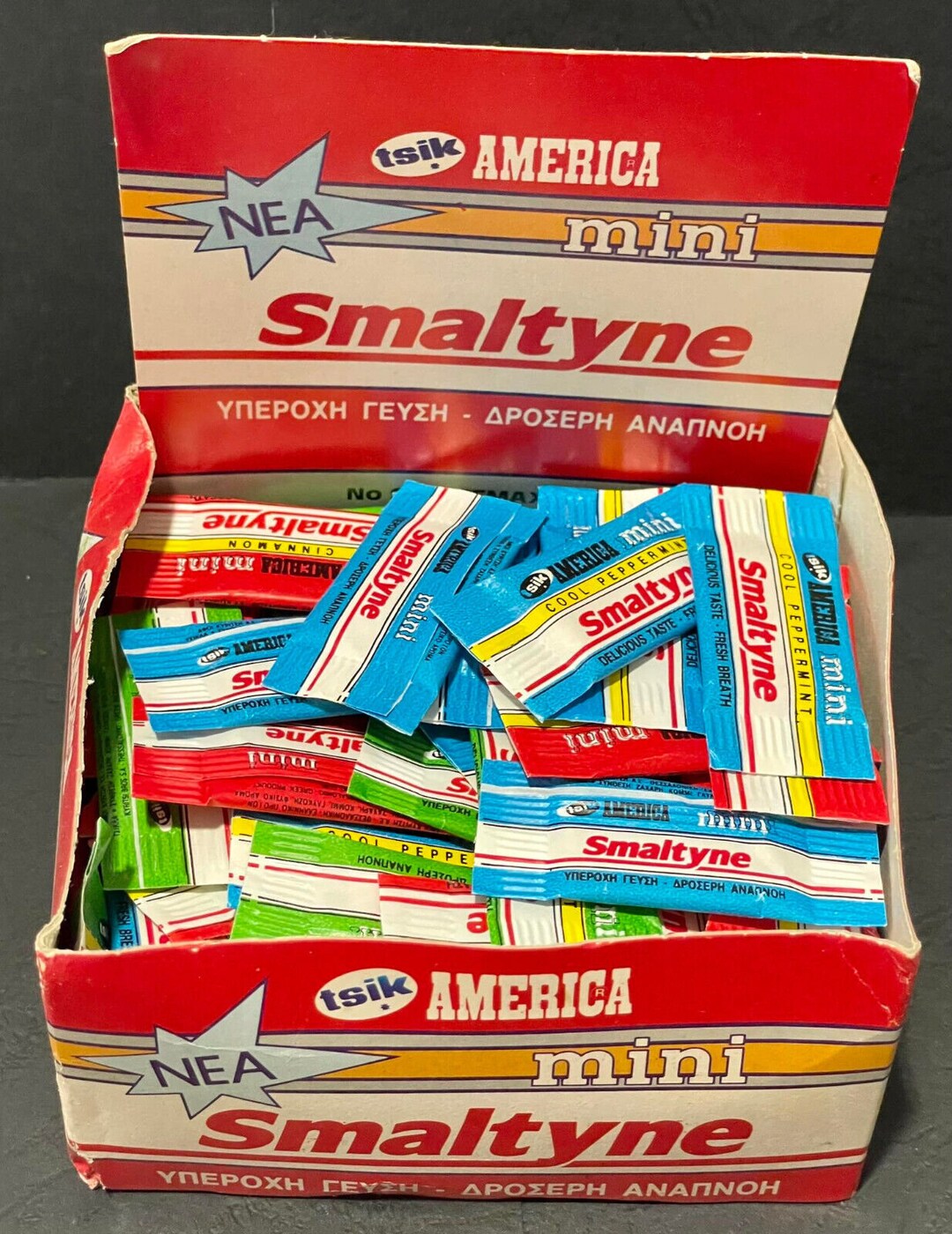 TSIK AMERICA Mini SMALTYNE 100 Chewing Greek Gums in Original Pack Box ...