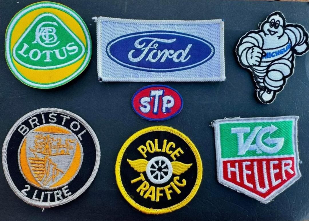 Vintage Lot of 7 Automotive Patches Racing (lotus, Ford, Bristol, STP ...