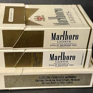 Vintage MARLBORO Lights Cigarettes Lot of 3 Empty Packets for ...