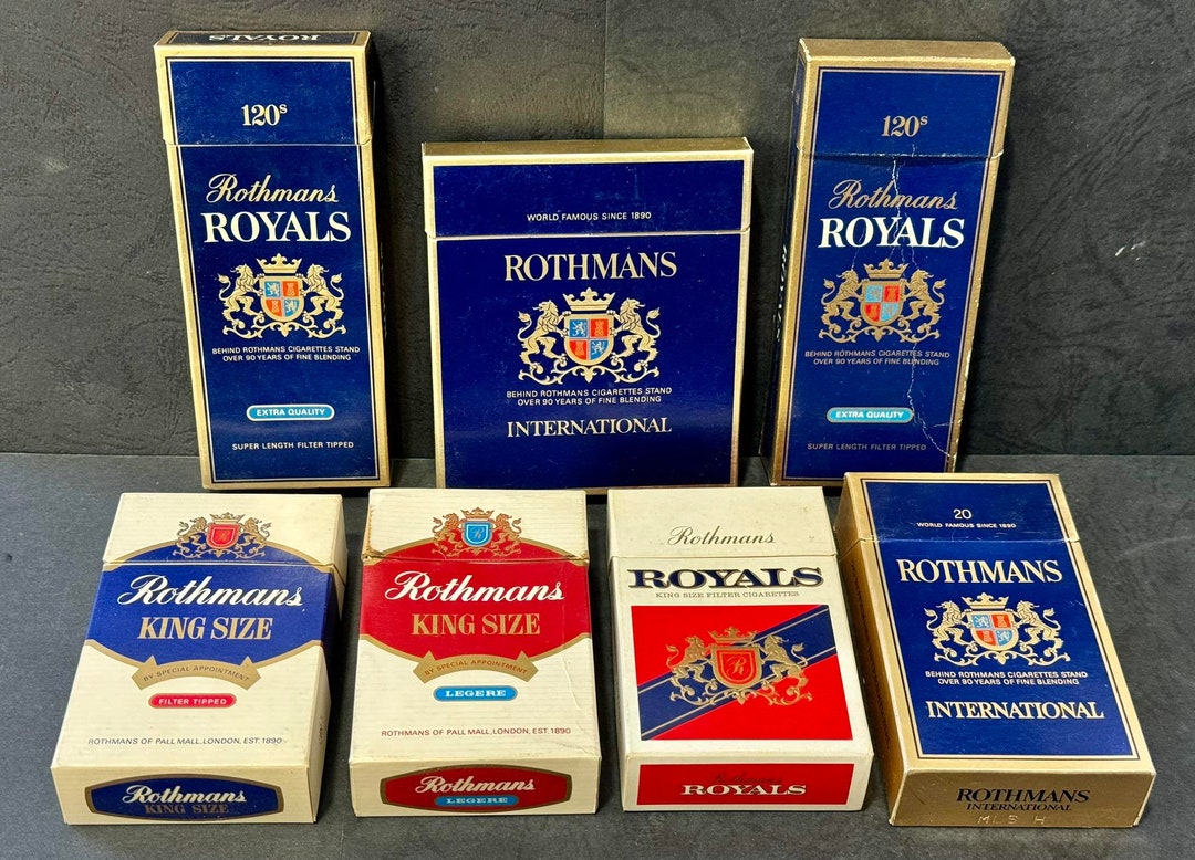 Vintage ROTHMANS Cigarettes lot of 7, Empty Packets for Collection - Etsy