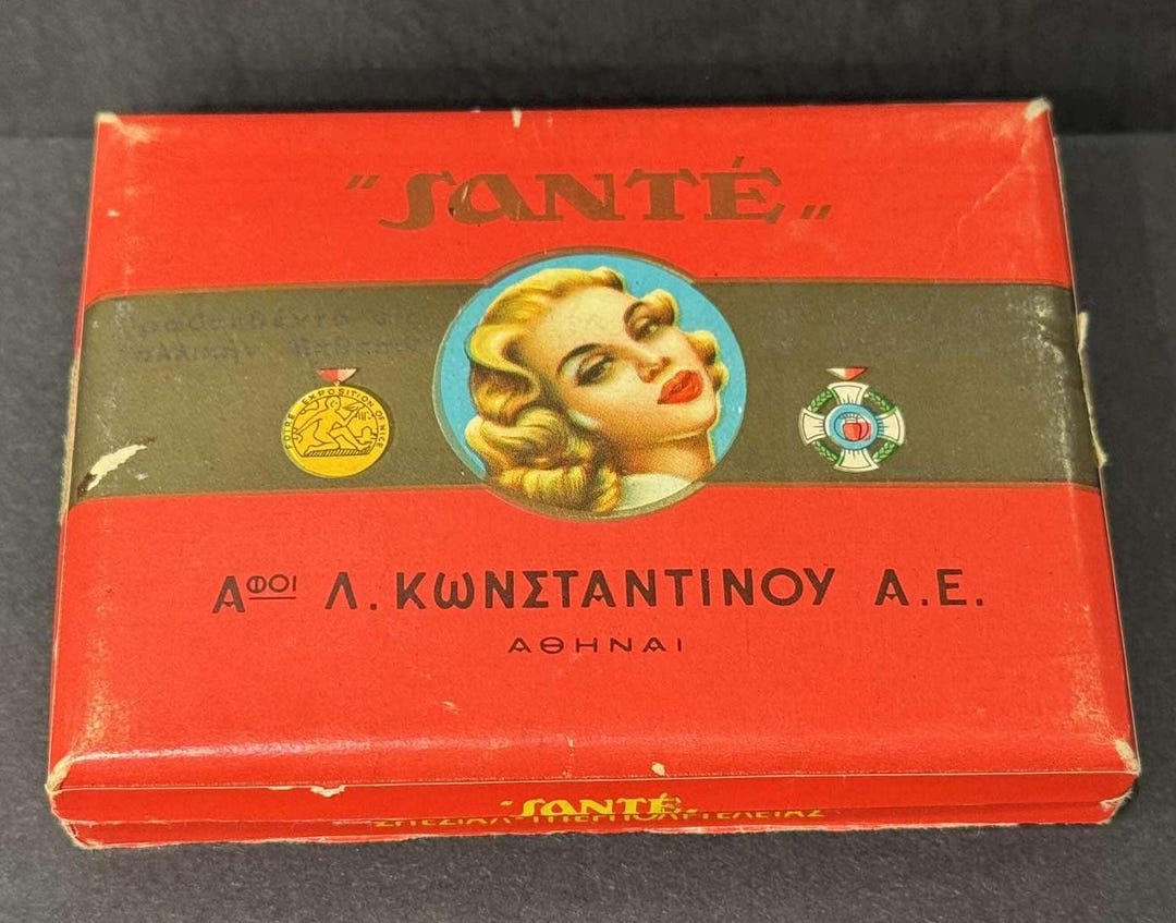Vintage Greek Cigarettes Packet SANTE (ΣΑΝΤΕ), Empty Packet - Etsy
