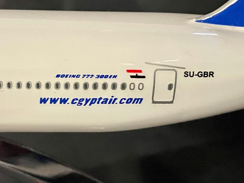 EGYPT AIR Boeing-777 Passenger Airplane Model 31cm Plane Metal & Wood ...