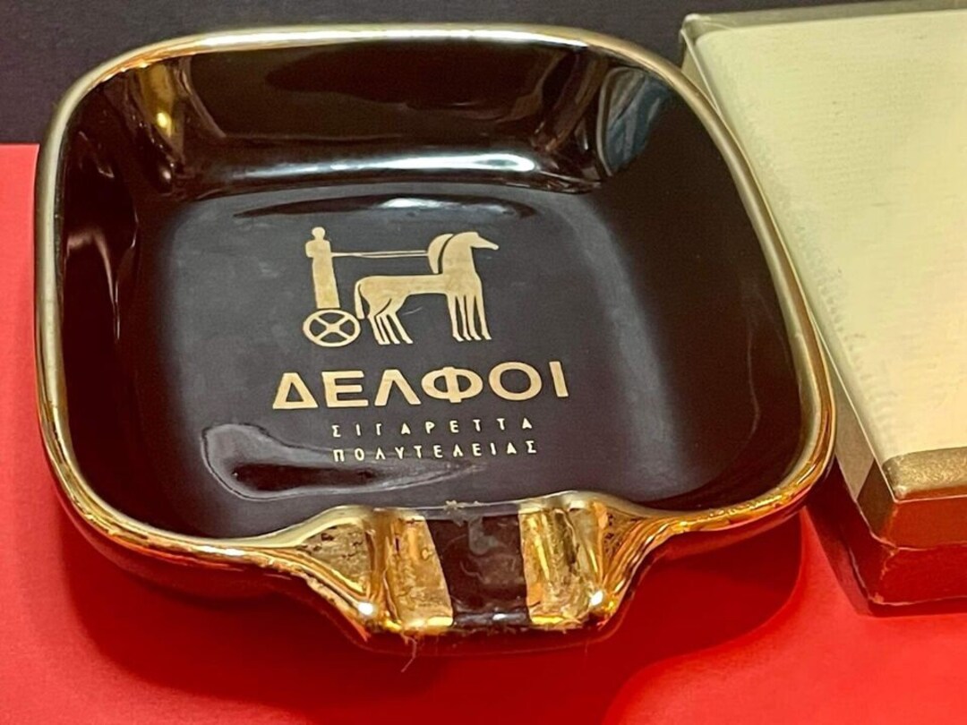 Vintage Greek Cigarettes Packet DELFOI ΔΕΛΦΟΙ Empty Packet & Porcelain ...