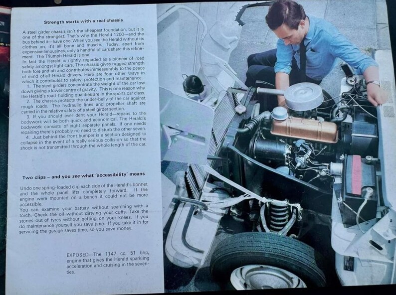TRIUMPH HERALD 1200 Car Brochure 1967 Market Sales Brochure - Etsy