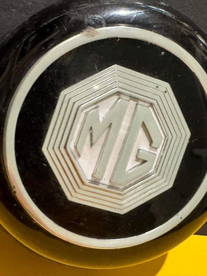 Vintage Original MGA Roadster MG Coupe Steering Wheel Center Cap Horn ...