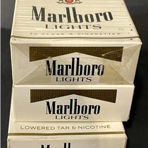 Vintage MARLBORO Lights Cigarettes Lot of 3 Empty Packets for ...