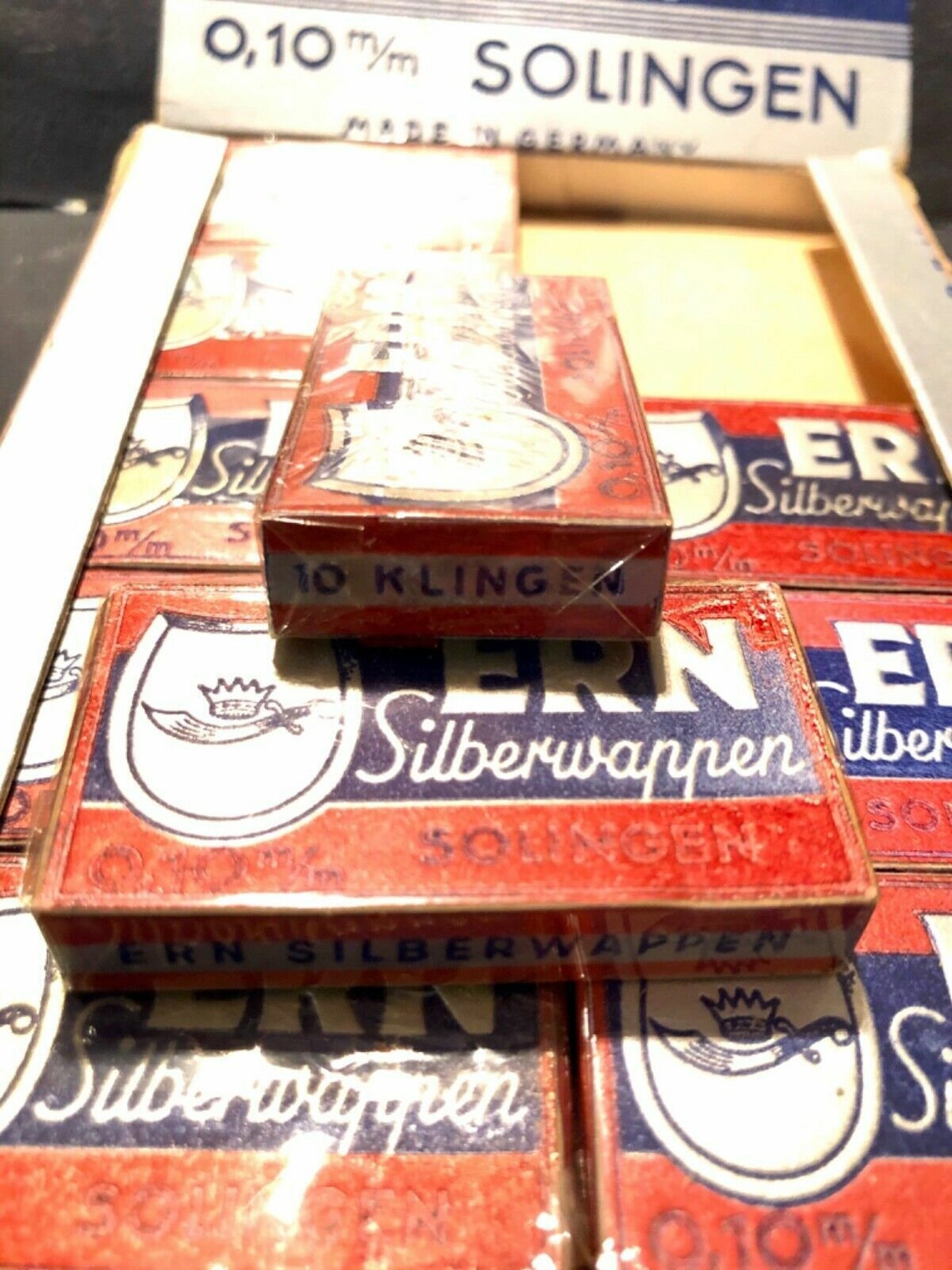 Vintage Razor Blade & Wrapper "ern" (box of 100) Unopened Sealed Very ...