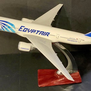 EGYPT AIR Boeing-777 Passenger Airplane Model 31cm Plane Metal & Wood ...