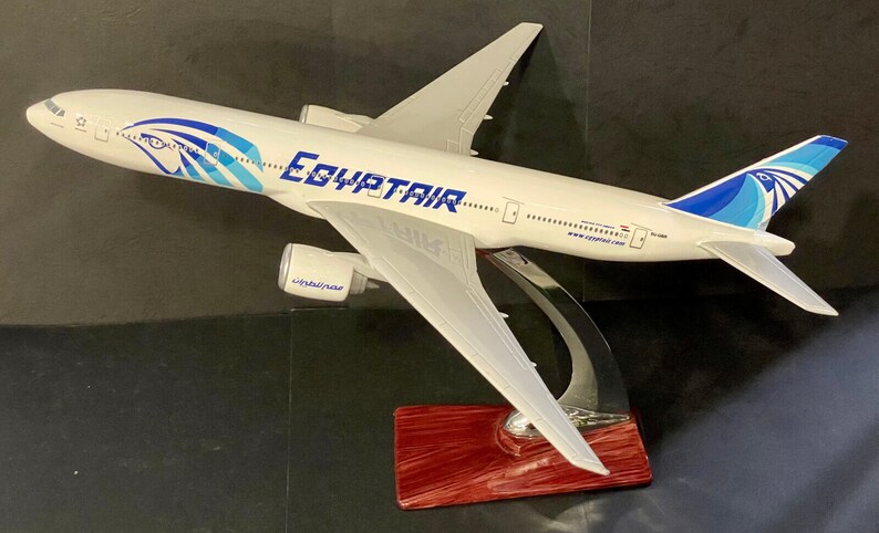 EGYPT AIR Boeing-777 Passenger Airplane Model 31cm Plane Metal & Wood ...