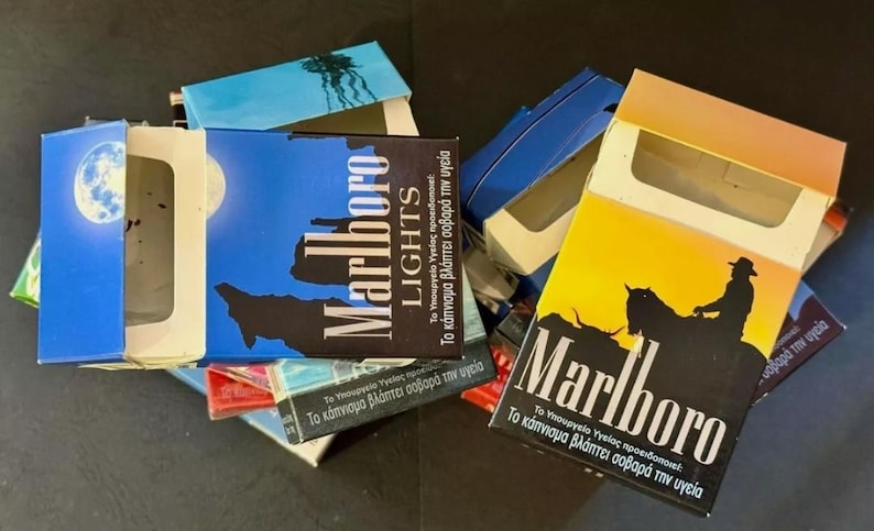 Vintage MARLBORO Cigarettes Lot of 10 Empty Packets for Collection - Etsy