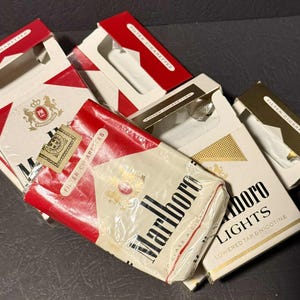 Vintage MARLBORO Cigarettes Lot of 5 Empty Packets for Collection - Etsy