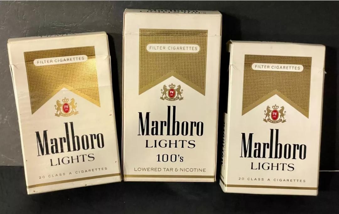 Vintage MARLBORO Lights Cigarettes Lot of 3 Empty Packets for ...