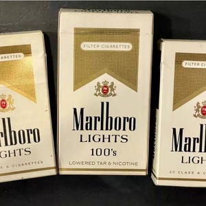 Vintage MARLBORO Lights Cigarettes Lot of 3 Empty Packets for ...