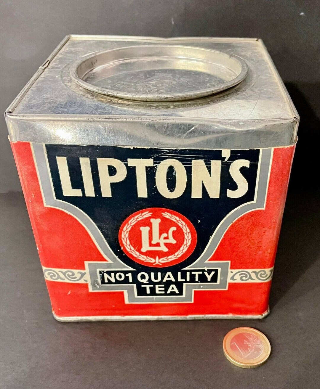 Vintage LIPTONS TEA Label Litho Paper Empty Tin Box Made - Etsy
