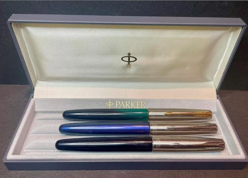 Vintage PARKER FRONTIER Lot of 3 (2 Fountain Pen and 1 Rollerball). No ...